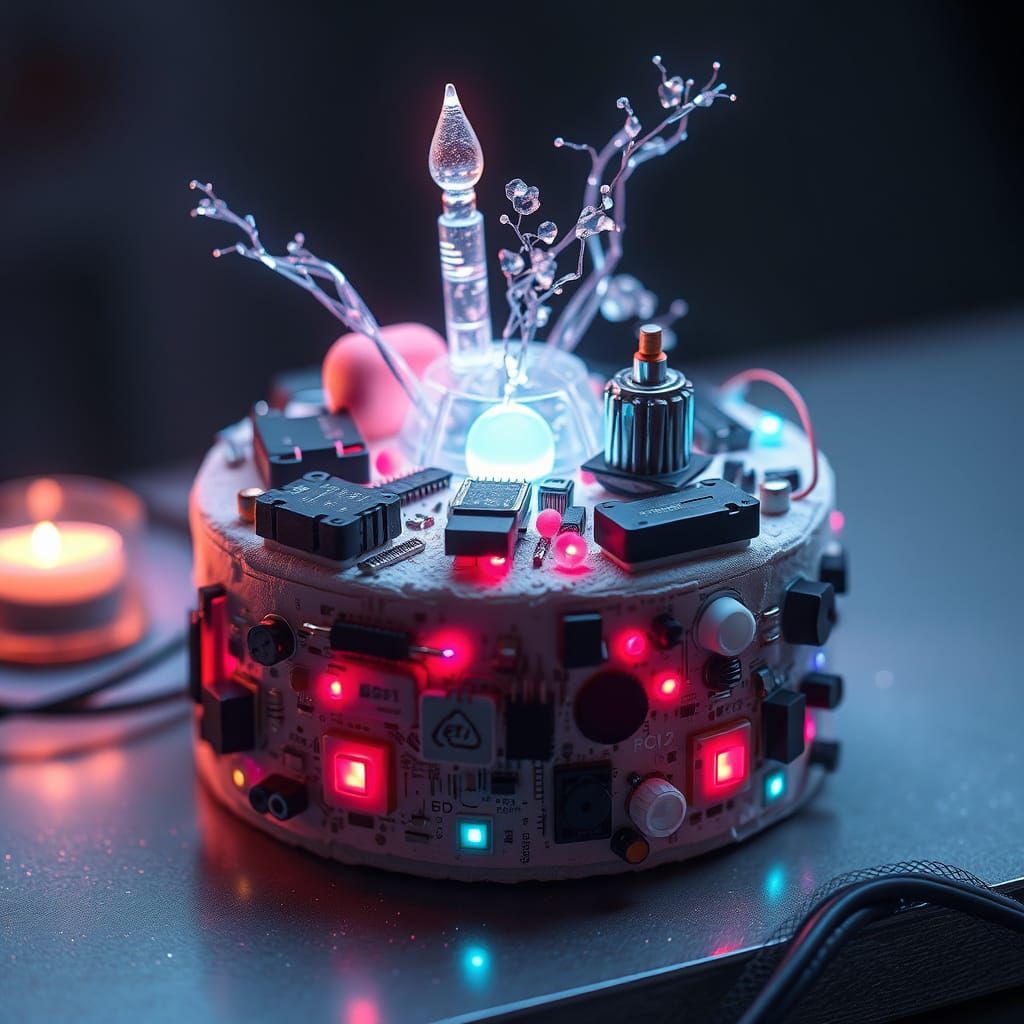 cyberpunk electronics cake... - cyberpunk electronics cake...