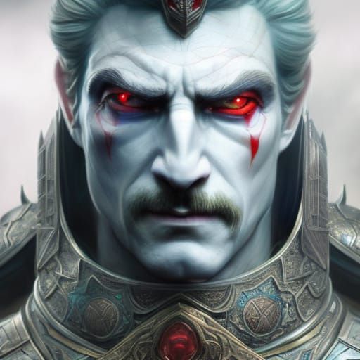 ::high gothic knight:: ::ruby red eyes:: portrait head and shoulders ...