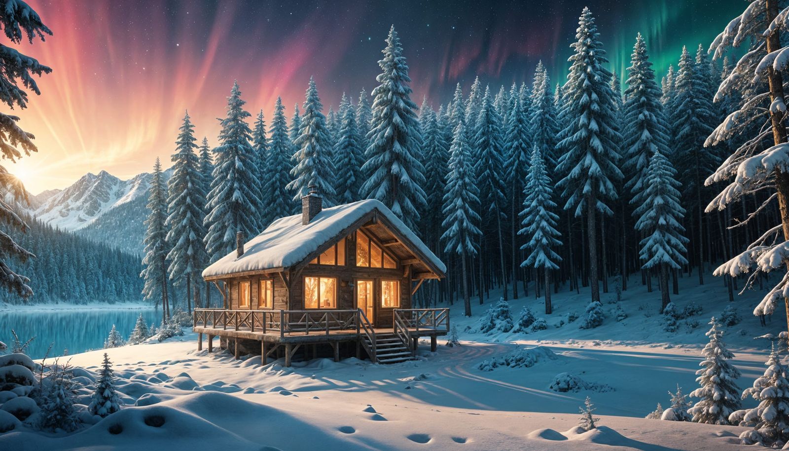 cozy winter hut - Ethereal Winter Scene in Stunning Digital ...