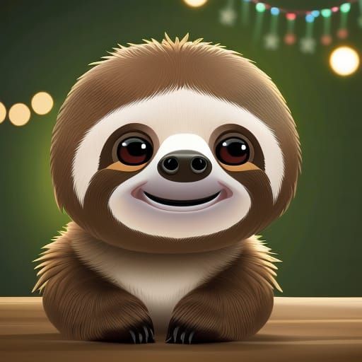 Baby Sloth - AI Generated Artwork - NightCafe Creator