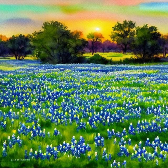 Texas bluebells - AI Generated Artwork - NightCafe Creator