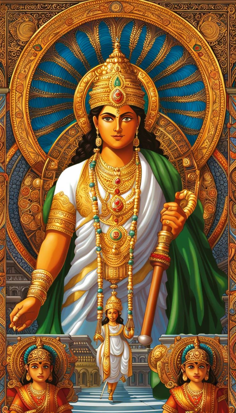 "Arjuna" receives blessing from "Krishna" - AI Generated Artwork ...