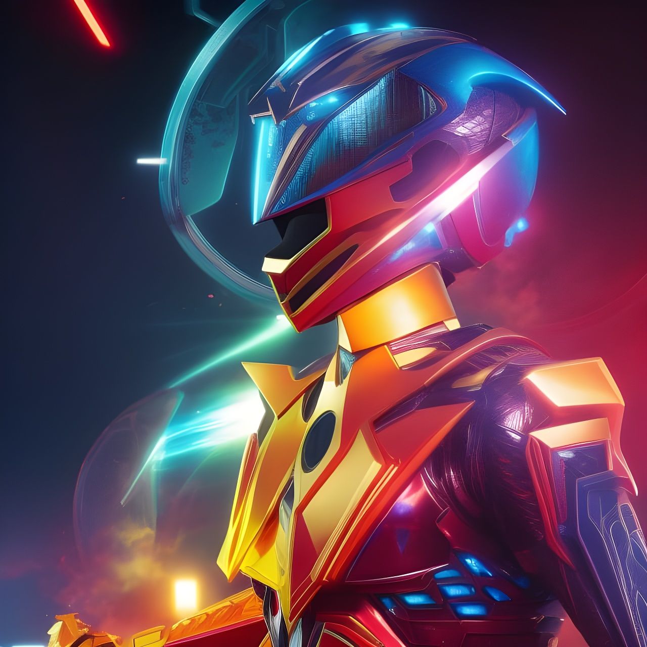 Female Power Ranger - AI Generated Artwork - NightCafe Creator