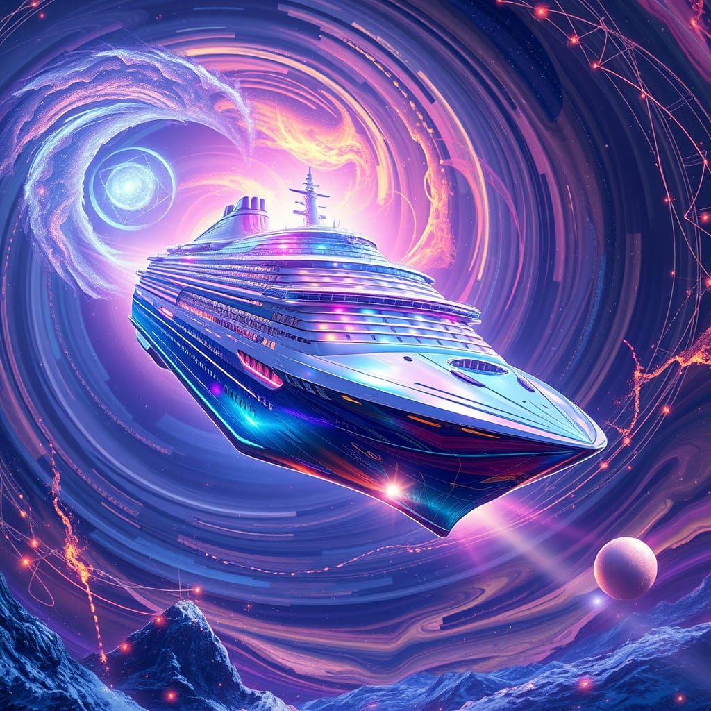 Luminous Celestial Vessels: Majestic Interstellar ... - AI Art
