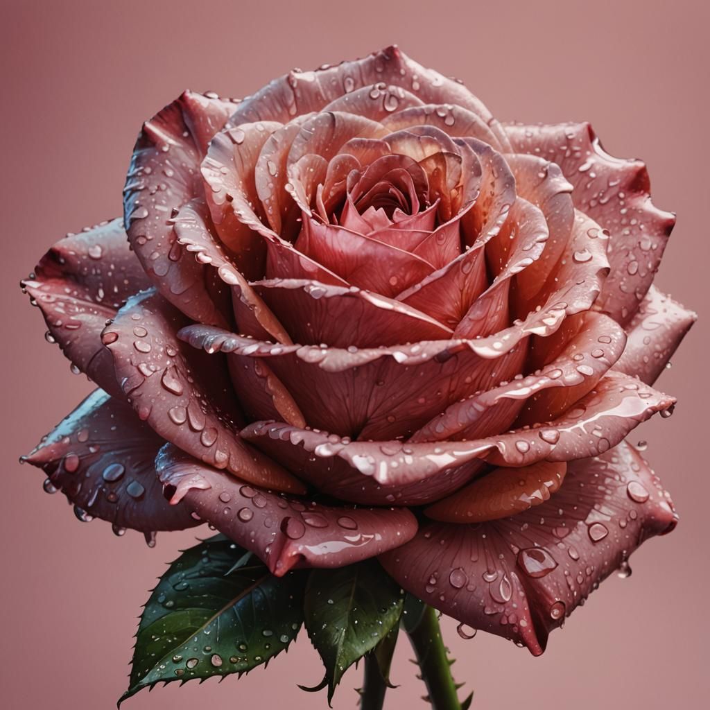 Pink Rose - AI Generated Artwork - NightCafe Creator