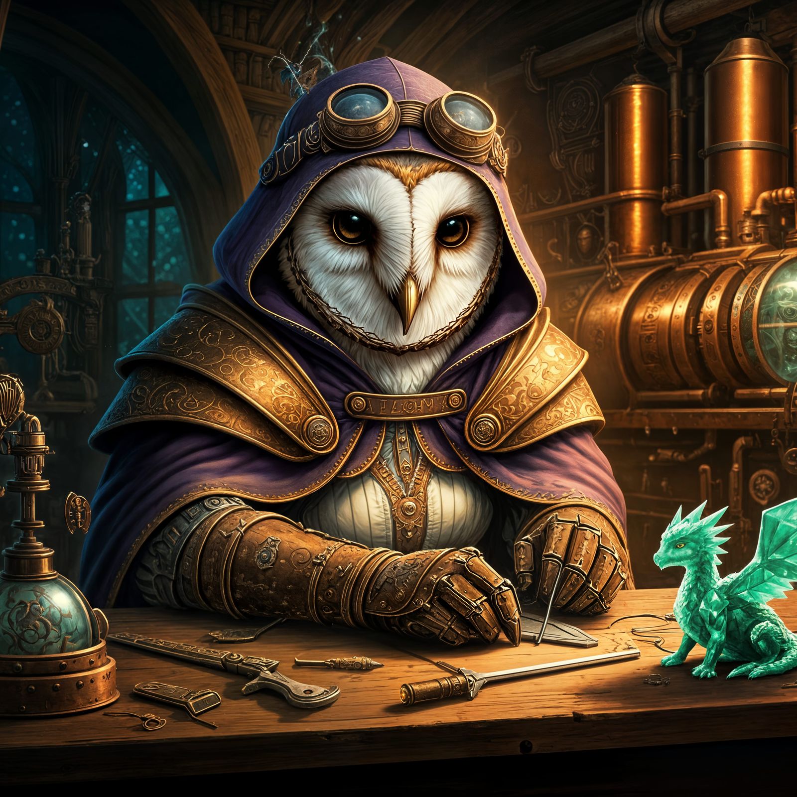 Drenna Mistbristle, Owlin, Level 20, Artificer Armorer Drenna is small ...