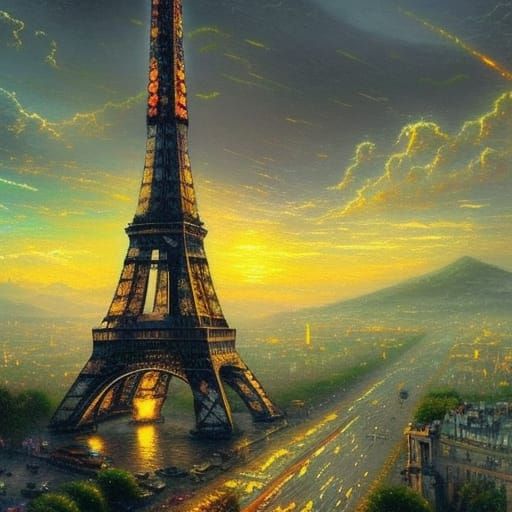 Eifel Tower - AI Generated Artwork - NightCafe Creator