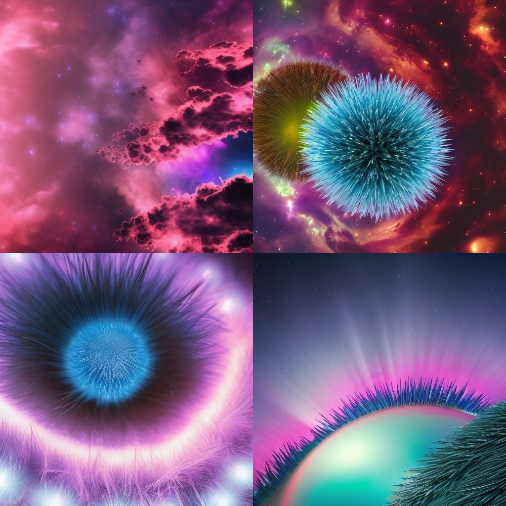 Blue porcupine space fruit - AI Generated Artwork - NightCafe Creator