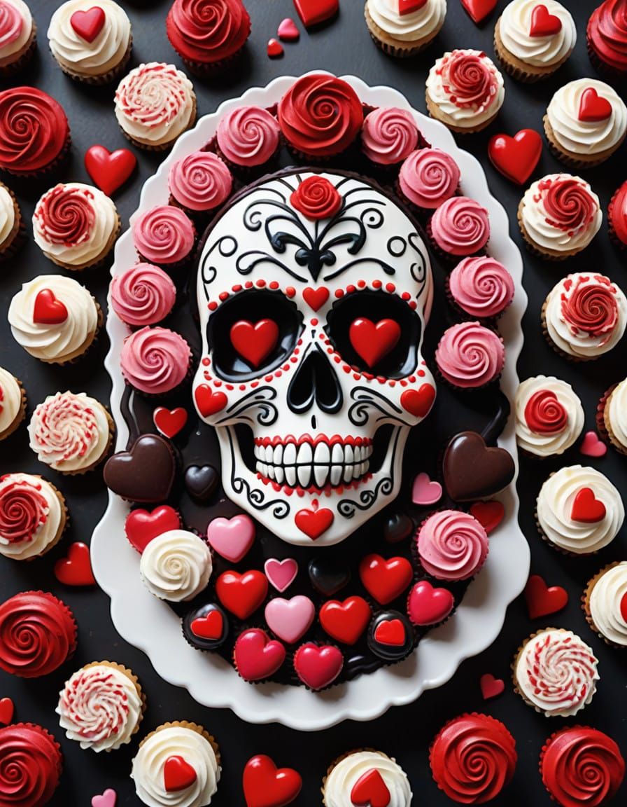 La Catrina in Candyland Fantasy Bakery - AI Art