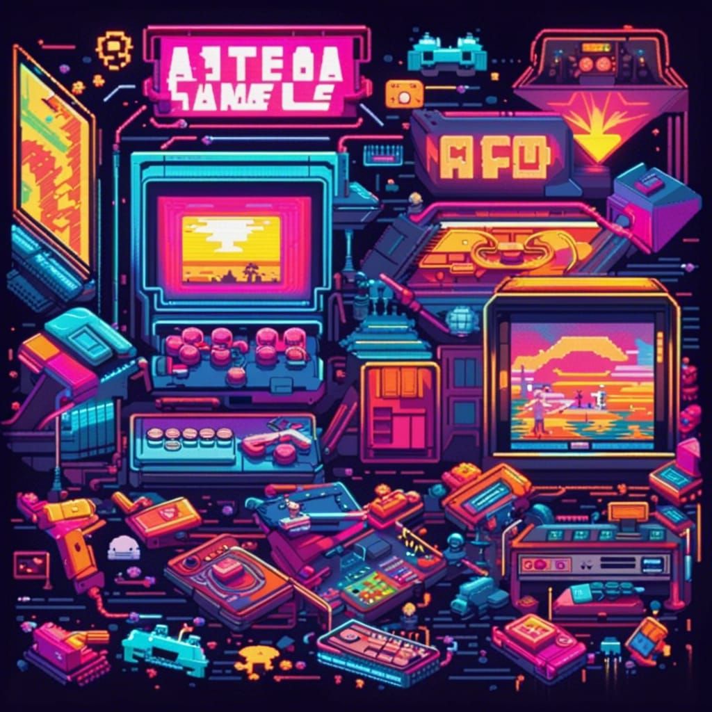 80s Retro Consoles - AI Generated Artwork - NightCafe Creator