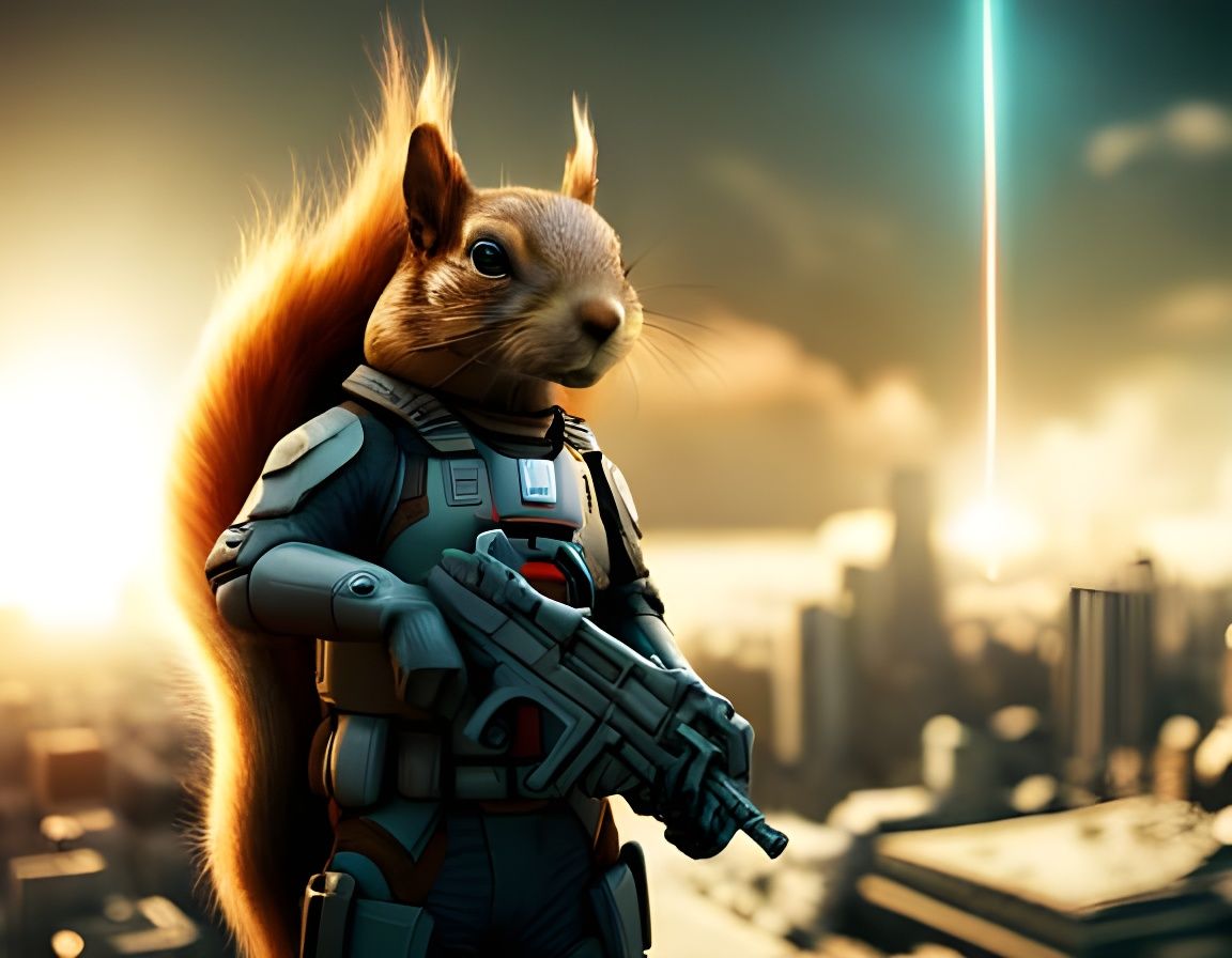 Rocket Squirrel, ver. 4 - AI Generated Artwork - NightCafe Creator