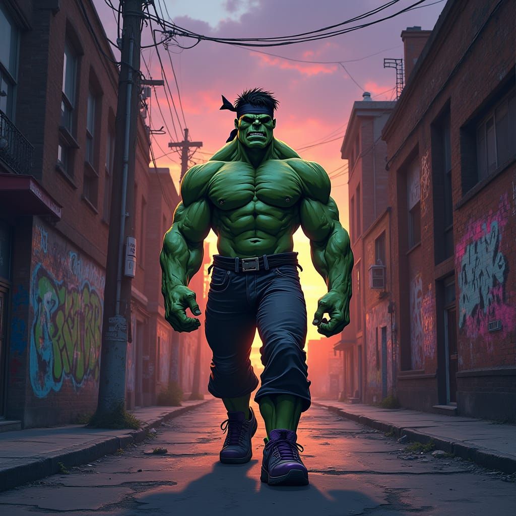 Hulk crip walking - The Hulk Embodies Urban Funk in a Gritty...