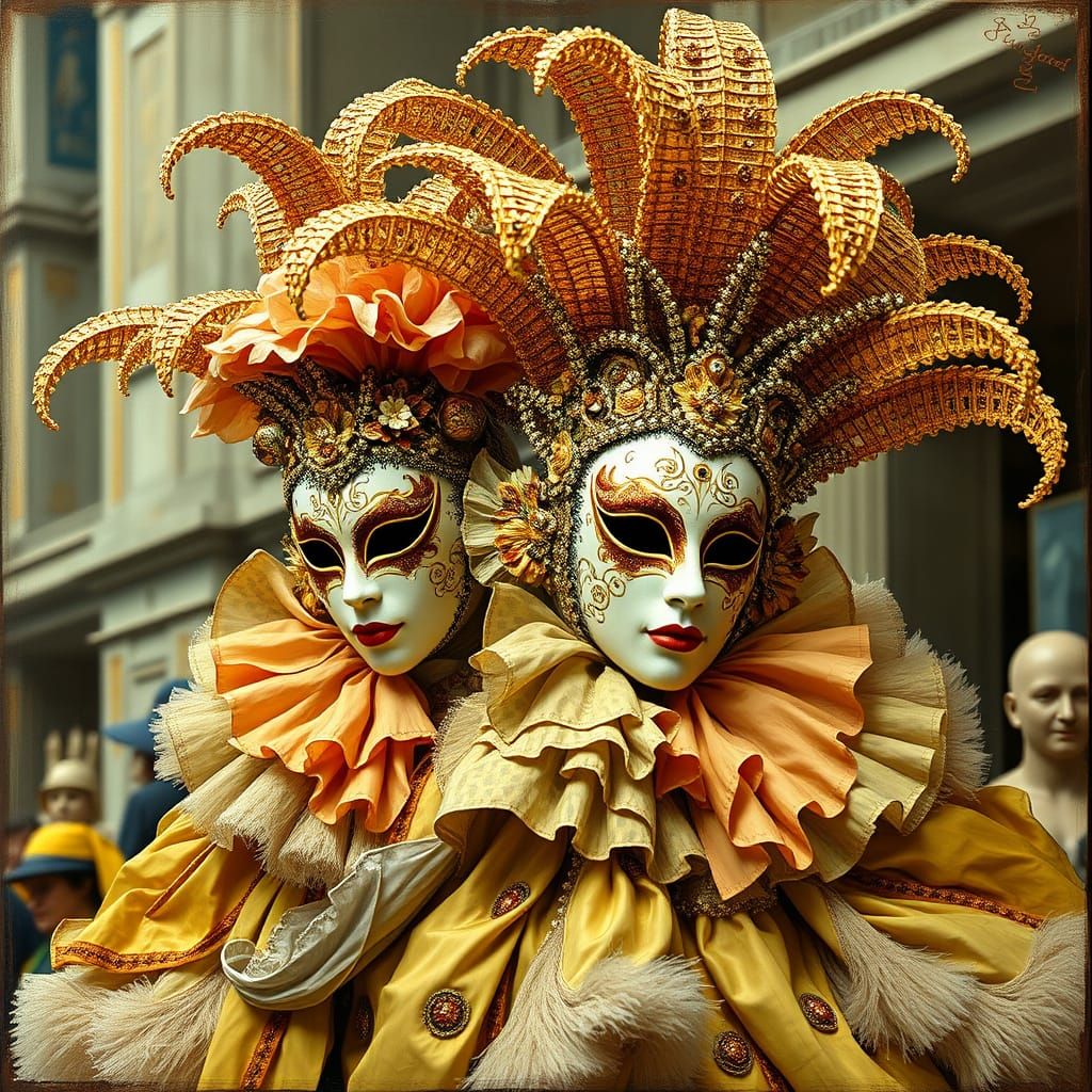 Festival Carnival Rio-de-Janeiro Masks Costumes Float Resplendent ...