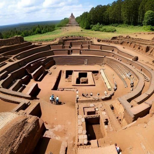 perfectly centered, visually stunning, expansive Archaeological Dig ...