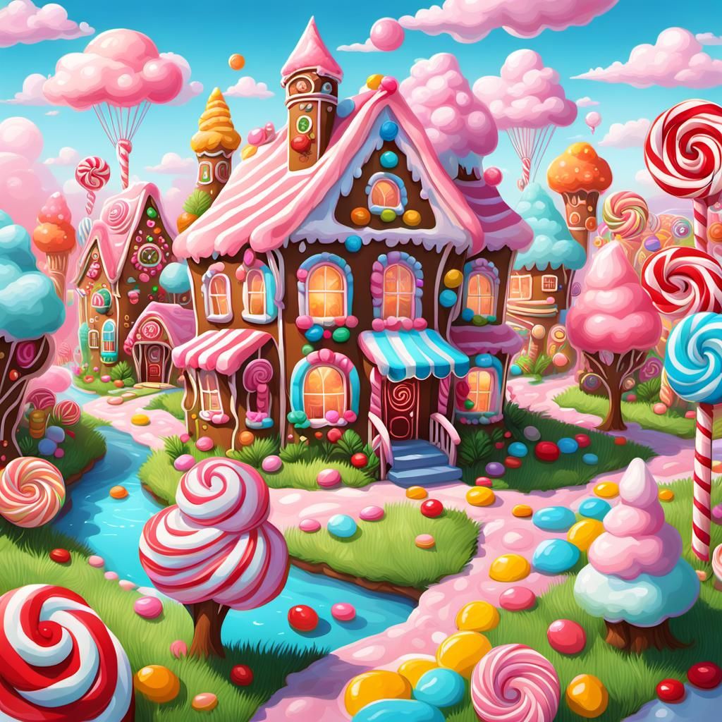Candy Town - AI Generated Artwork - NightCafe Creator