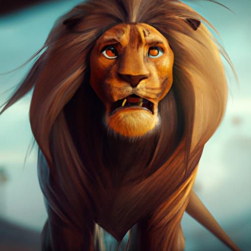 Scar Lion King - Epic Scar Lion King Digital Matte Painting