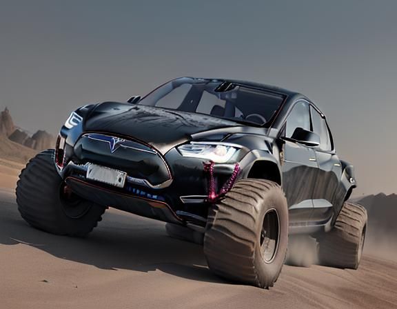 monster Tesla with monster mudders - AI Generated Artwork - NightCafe ...