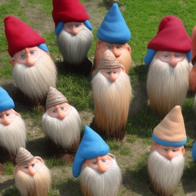 50 african gnomes meet 50 european gnomes in a neutral setting - AI ...