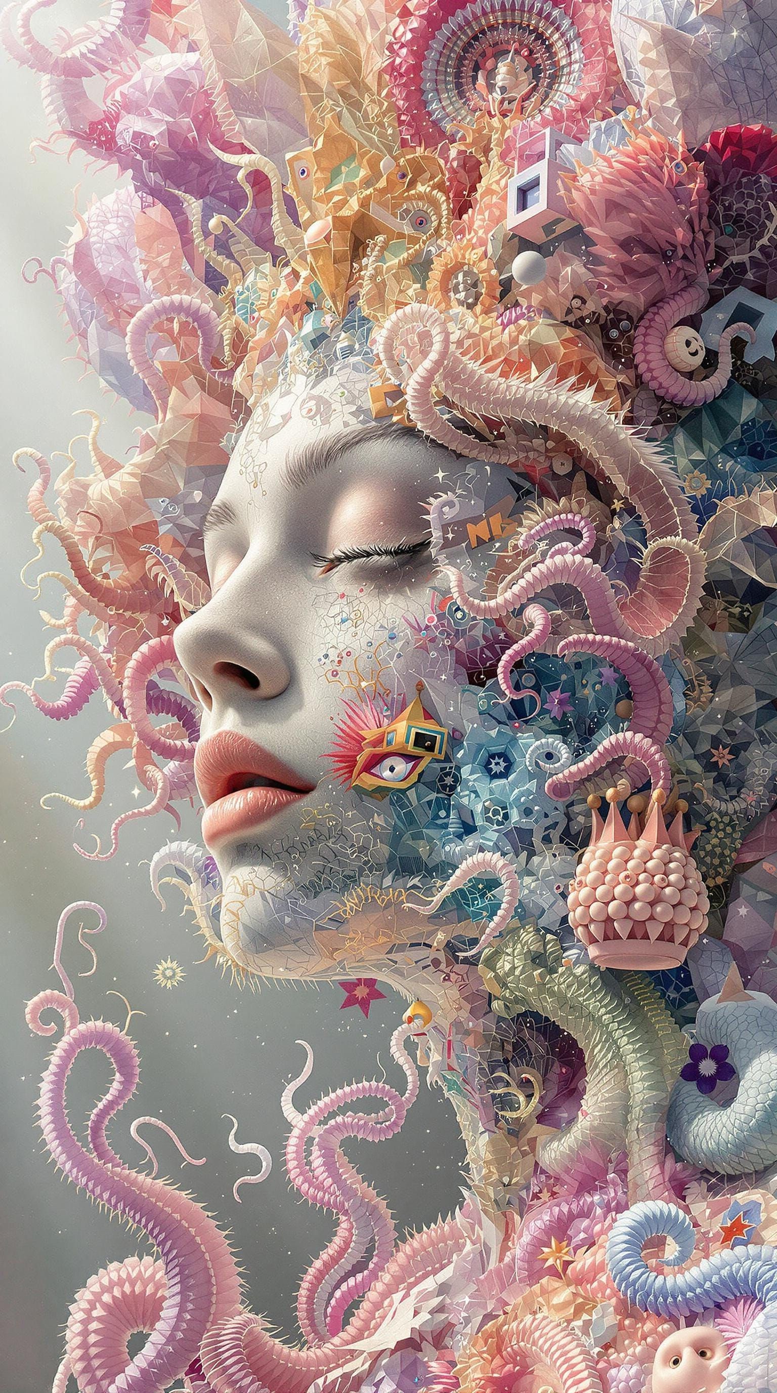 Isometric Demon Cubes in Hyper Detailed Style - AI Art