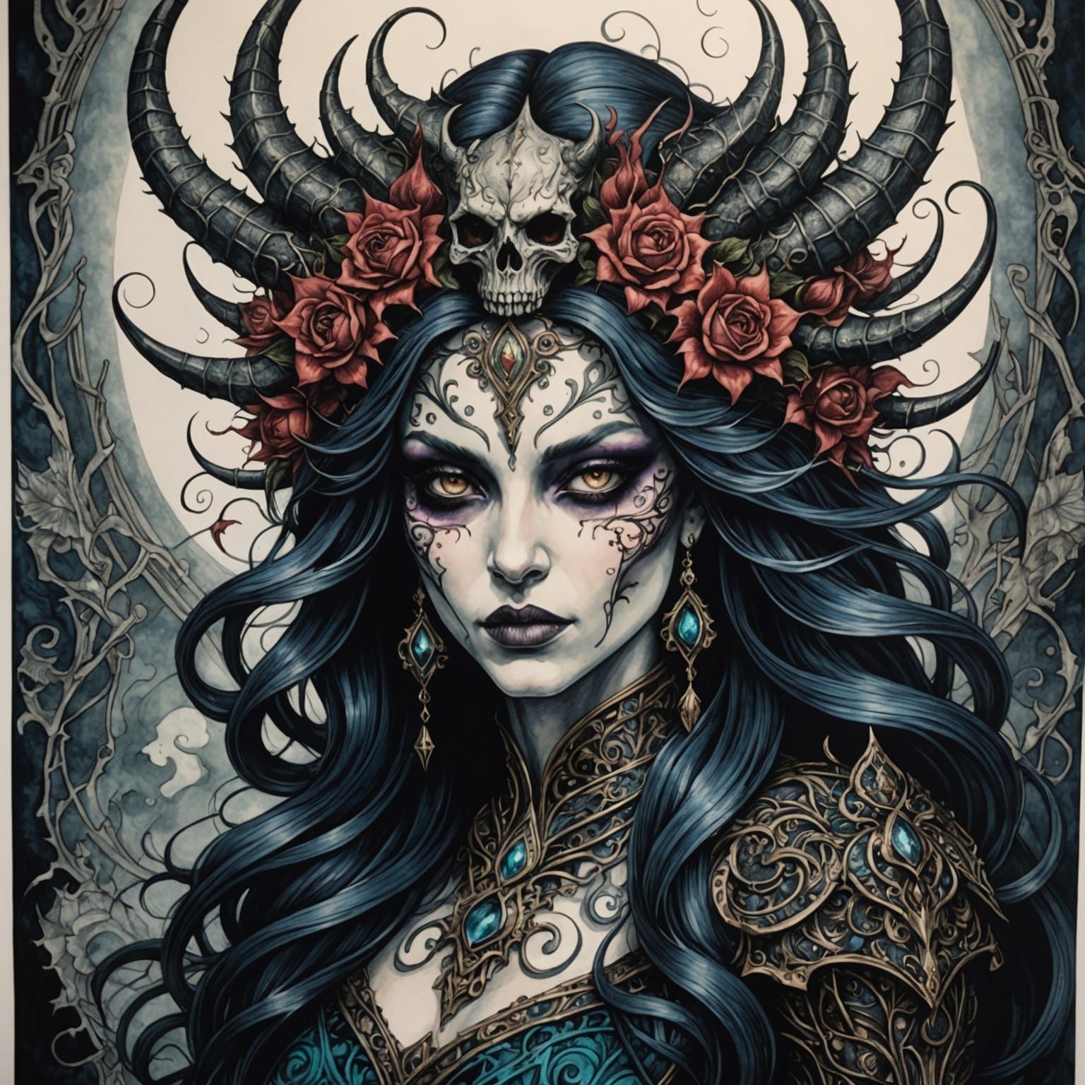 Knowing the Lady Demon - AI Generated Artwork - NightCafe Creator