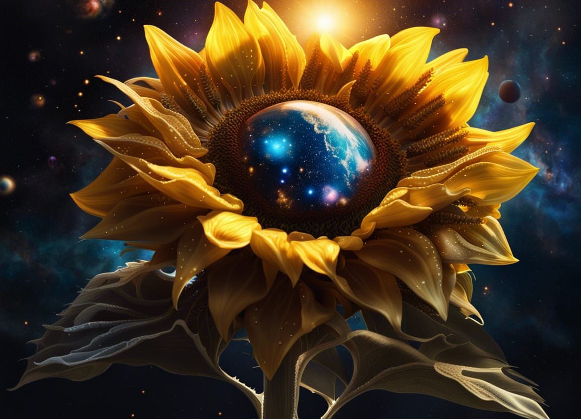 Magic sunflower - AI Generated Artwork - NightCafe Creator