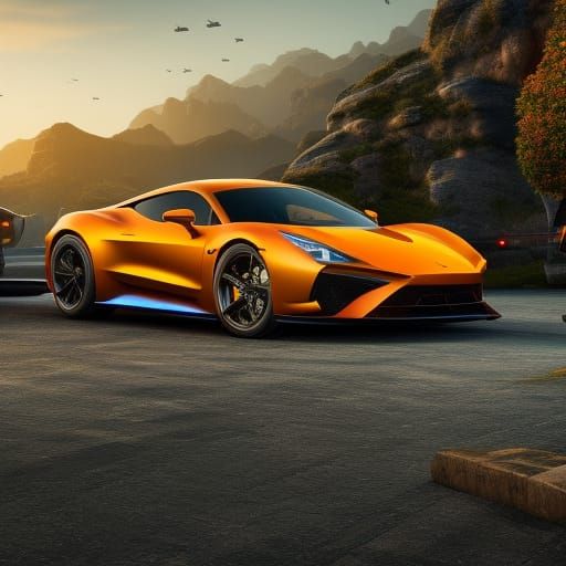 Classic cars, maps, cosmic. detailed matte painting, deep color ...