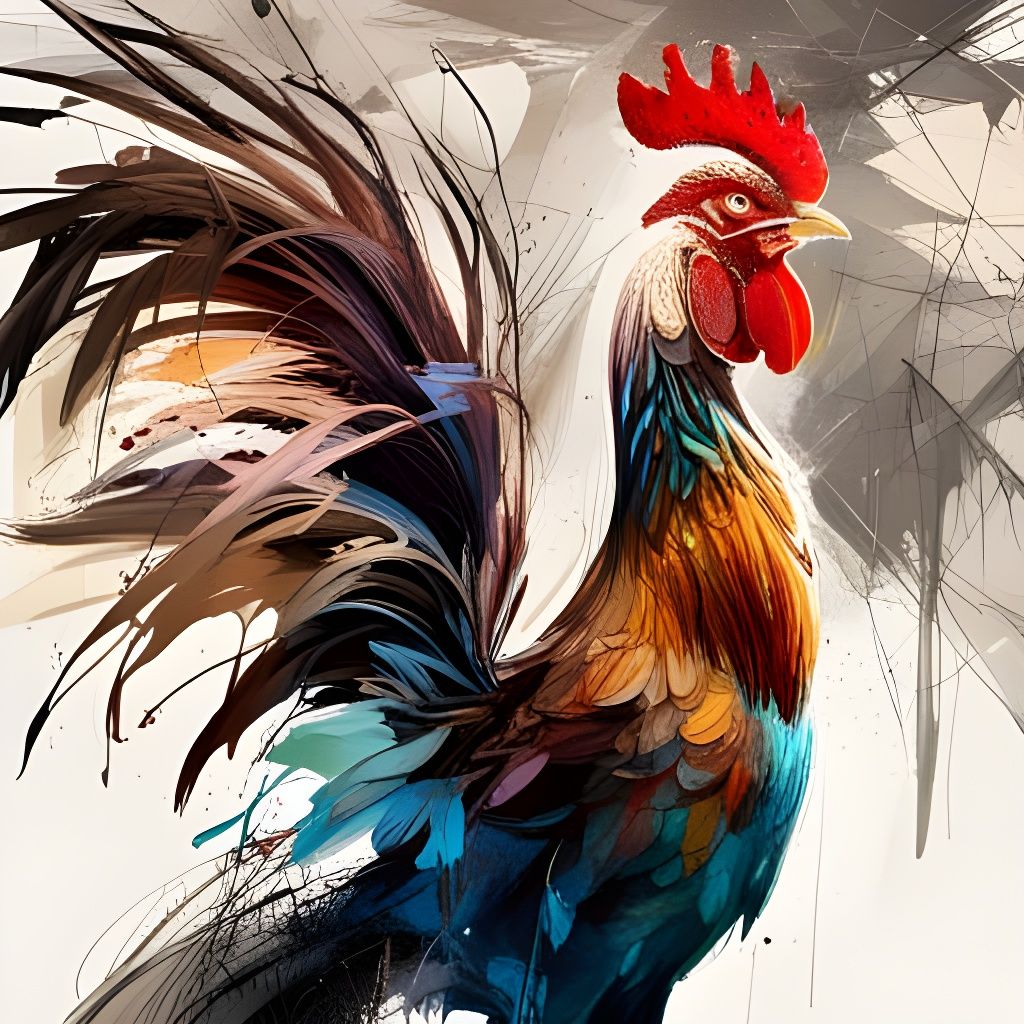 Rooster abstract beauty - AI Generated Artwork - NightCafe Creator