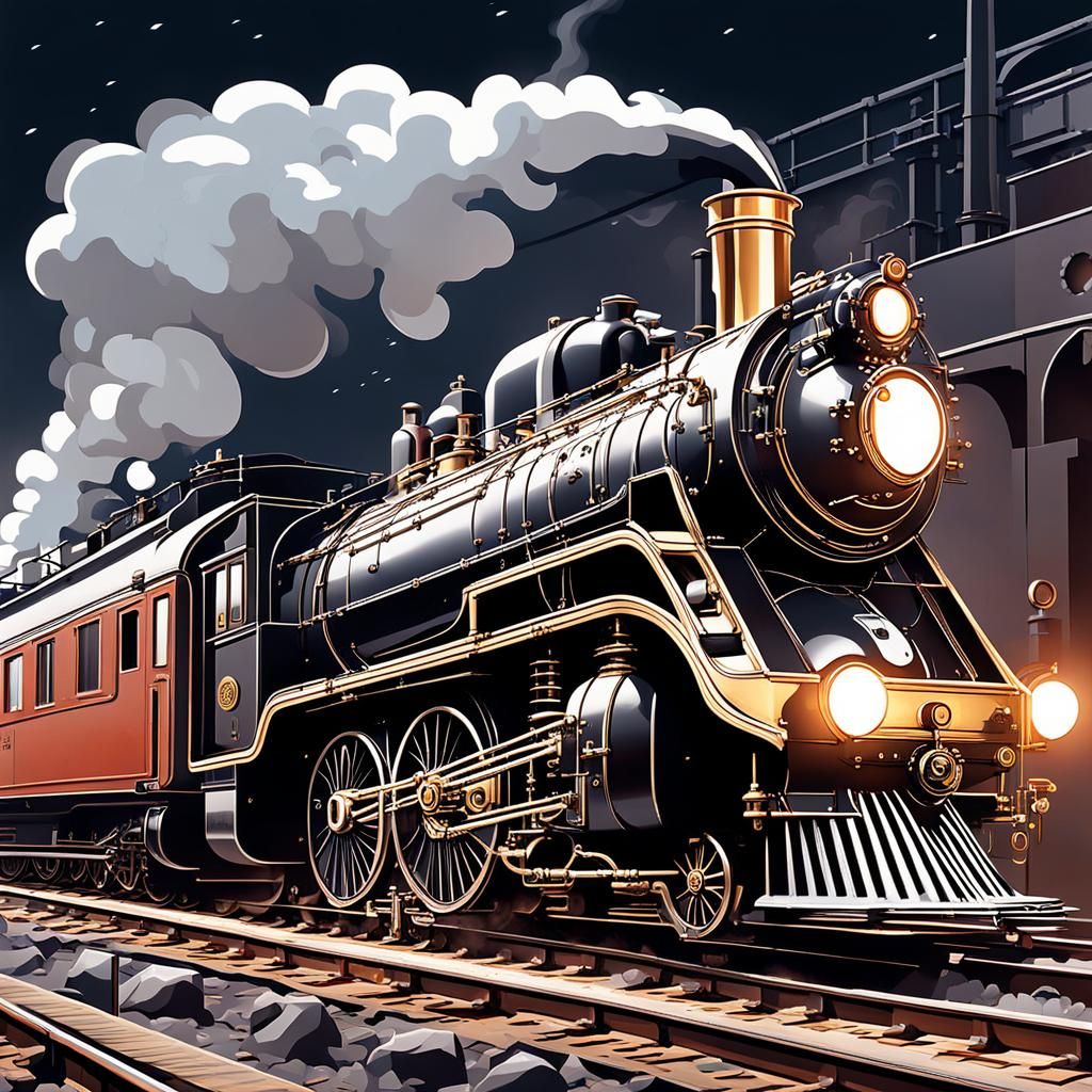 Futuristic space train . - AI Generated Artwork - NightCafe Creator