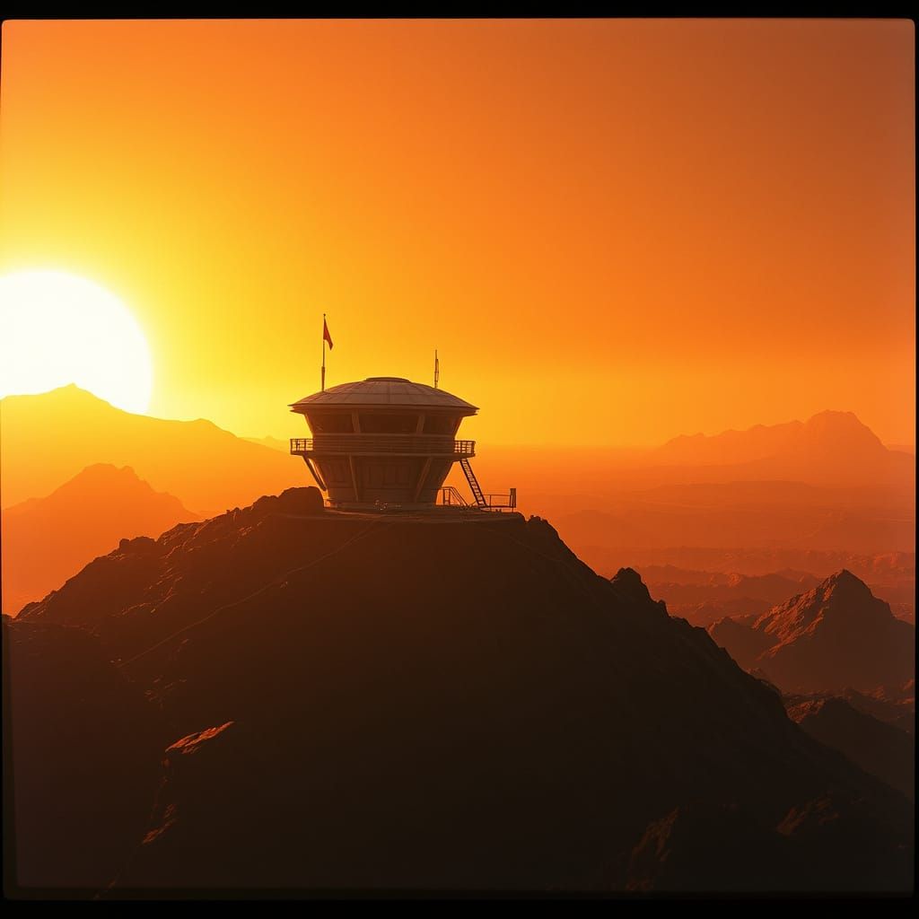 #351 imagined step outpost - Futuristic Space Outpost Amidst...