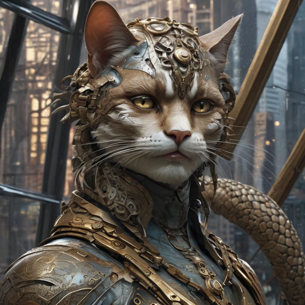 Cat/Human/Snake Hybrid - AI Generated Artwork - NightCafe Creator