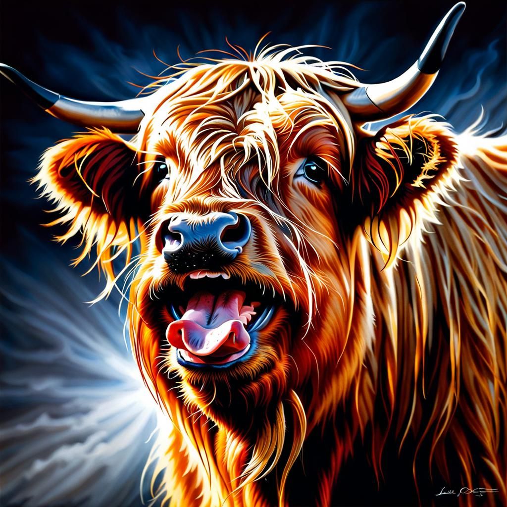 Highland cattle - AI Generated Artwork - NightCafe Creator