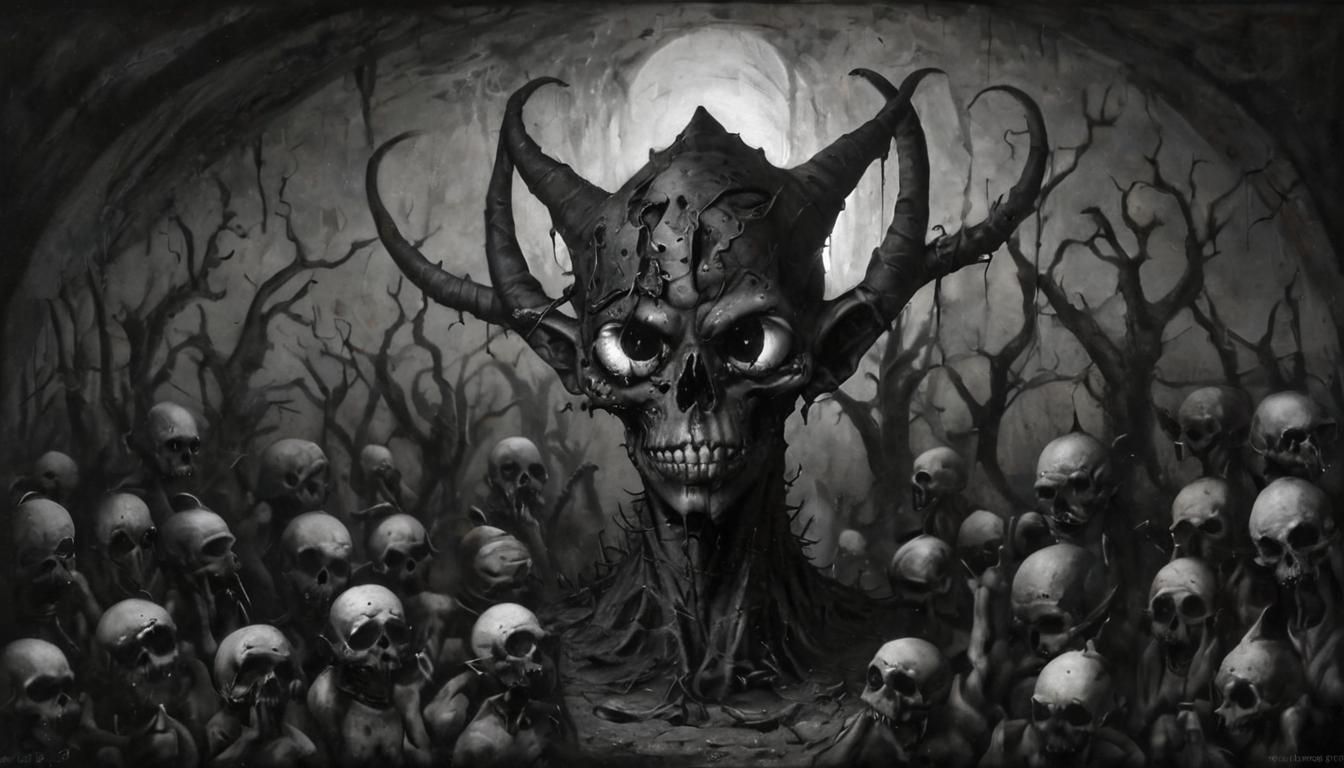 The Skull Garden: The old catacombs coming to life - AI Generated ...