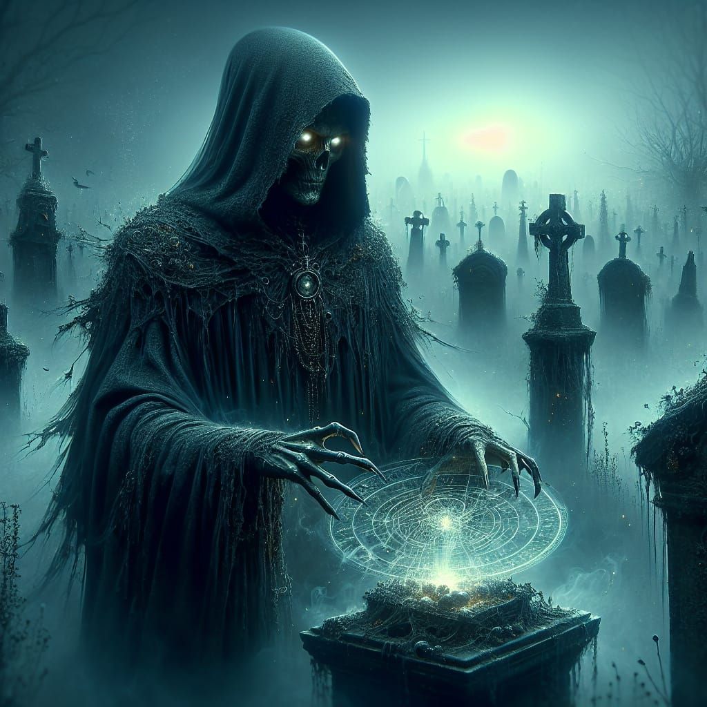 Undead necromancer - AI Generated Artwork - NightCafe Creator