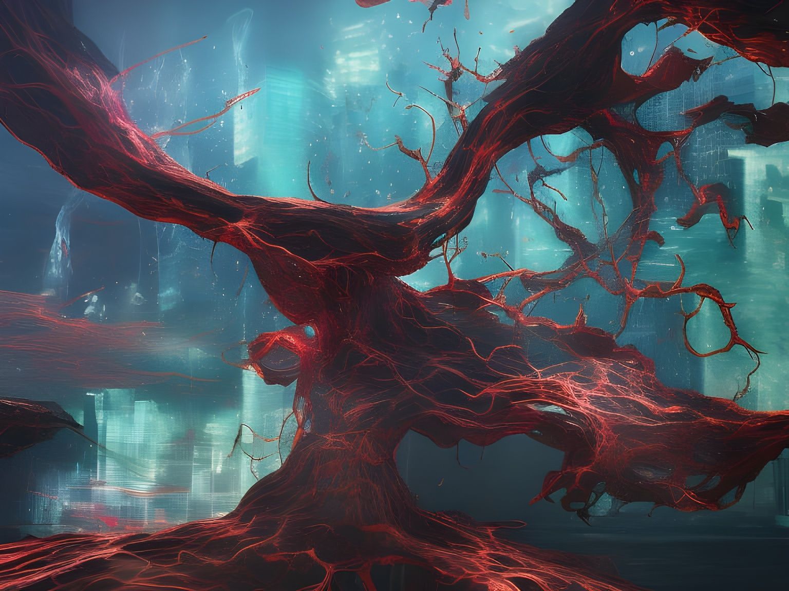 Synaptic Implosion (IV) - AI Generated Artwork - NightCafe Creator