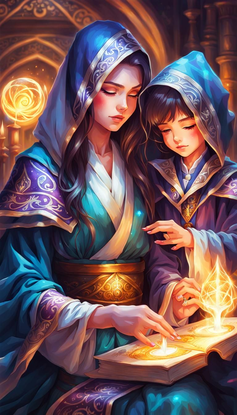 Teaching the apprentice - AI Generated Artwork - NightCafe Creator