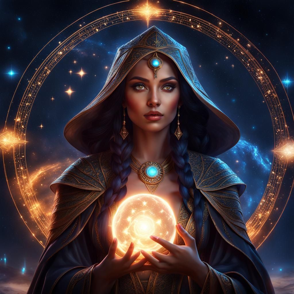 Stellar Enchantress: Embracing Cosmic Magic - AI Generated Artwork ...