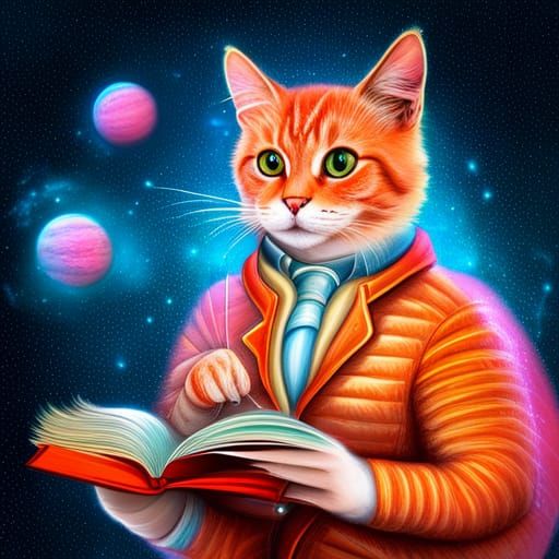 Professor Kitty-Kins - AI Generated Artwork - NightCafe Creator