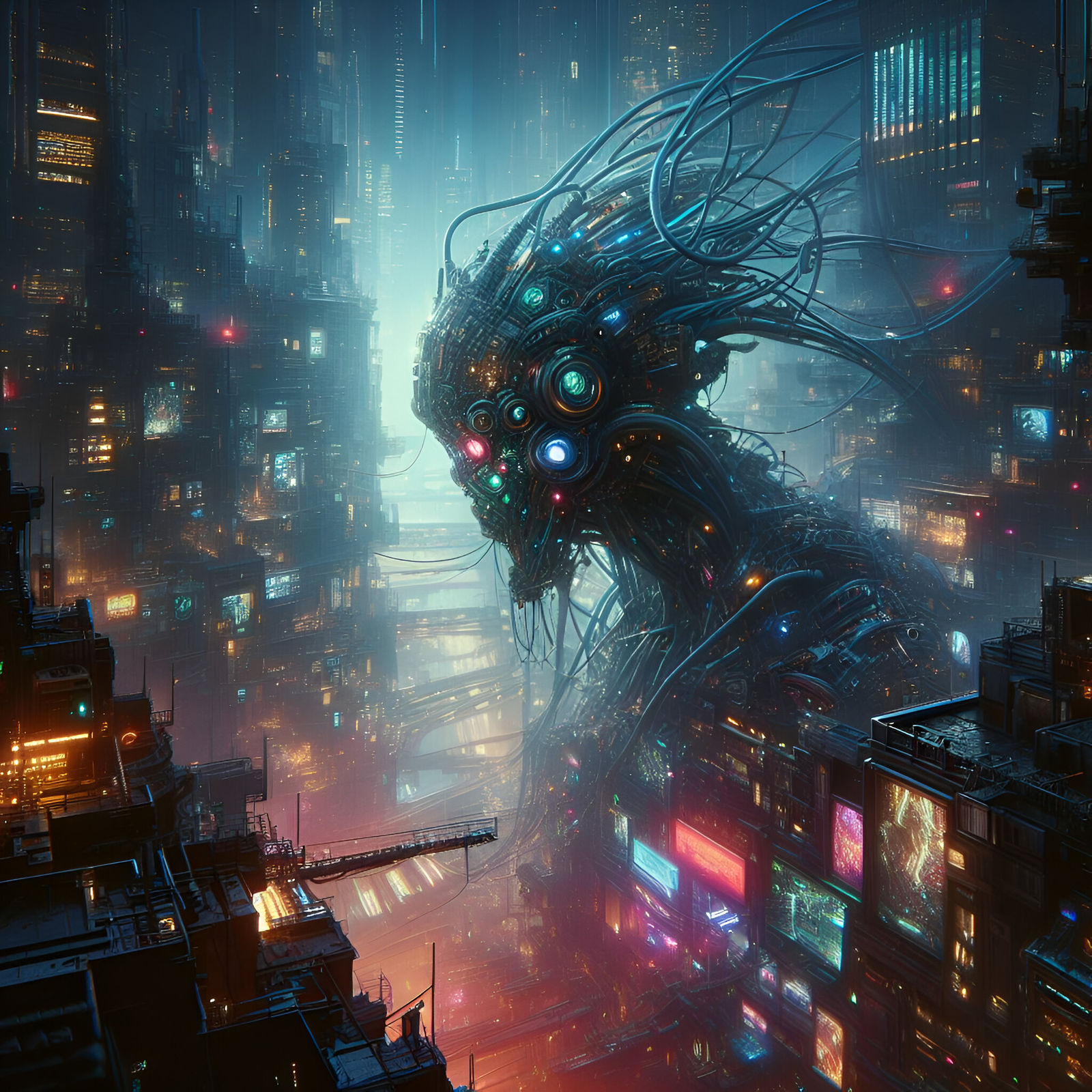 Cyberpunk - Netrunner - AI Generated Artwork - NightCafe Creator