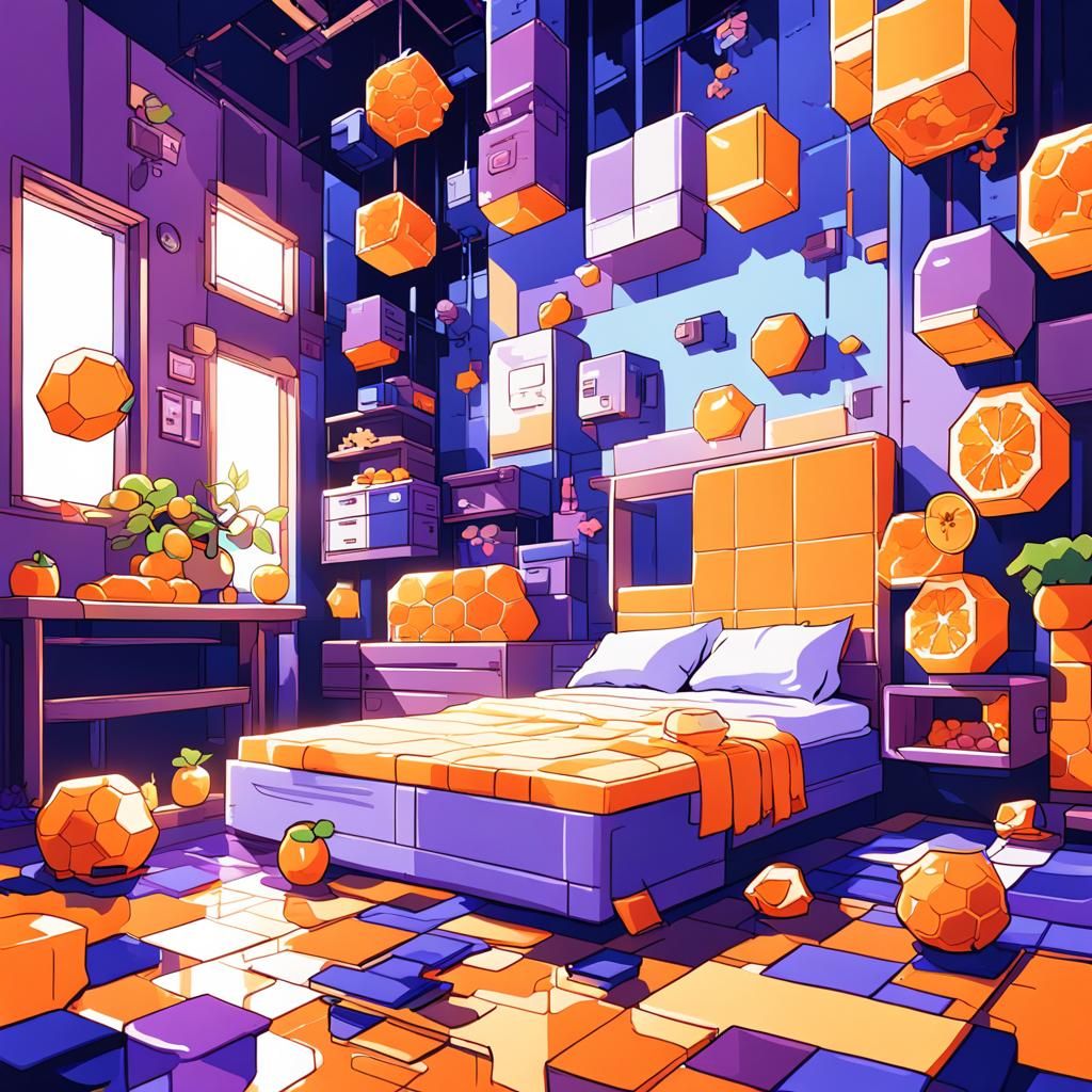 8 bit bedroom - Groovy Honey Bee - AI Generated Artwork - NightCafe Creator