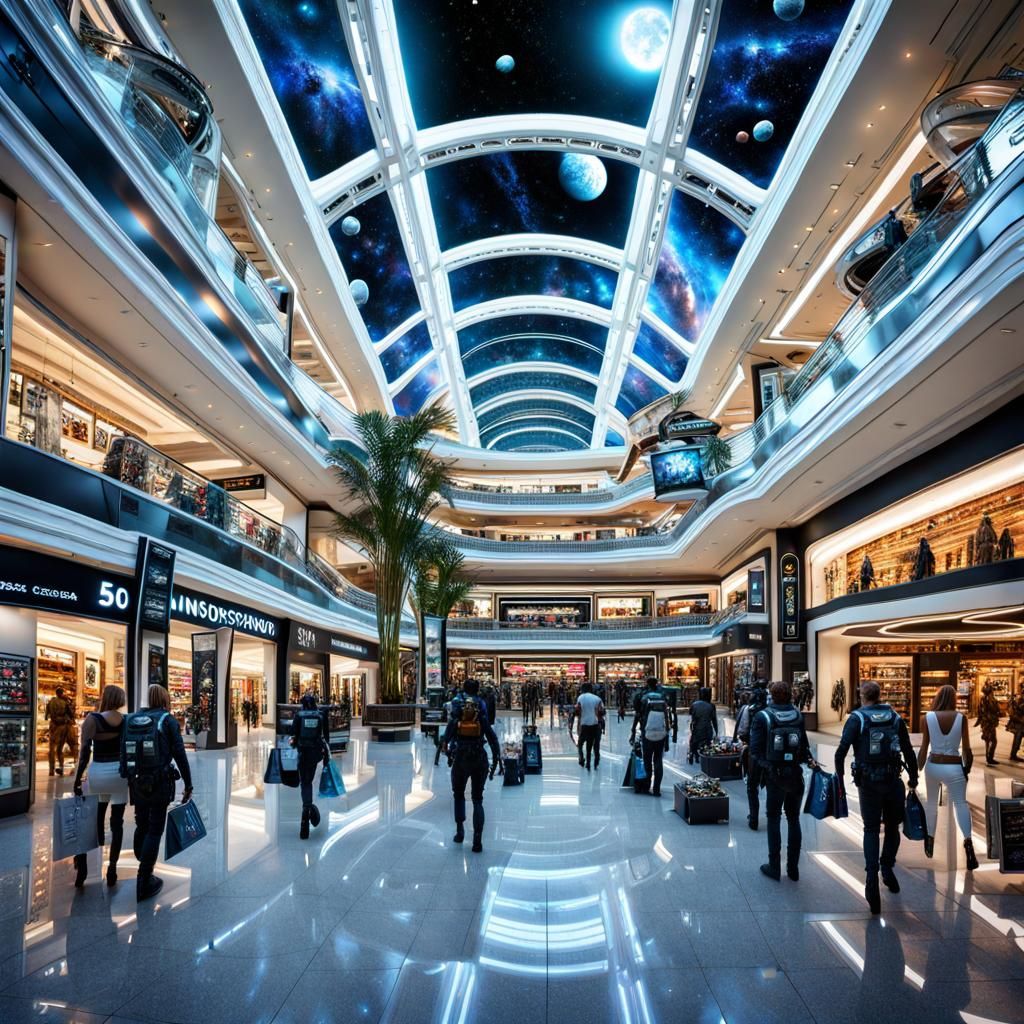 Space Mall - AI Generated Artwork - NightCafe Creator