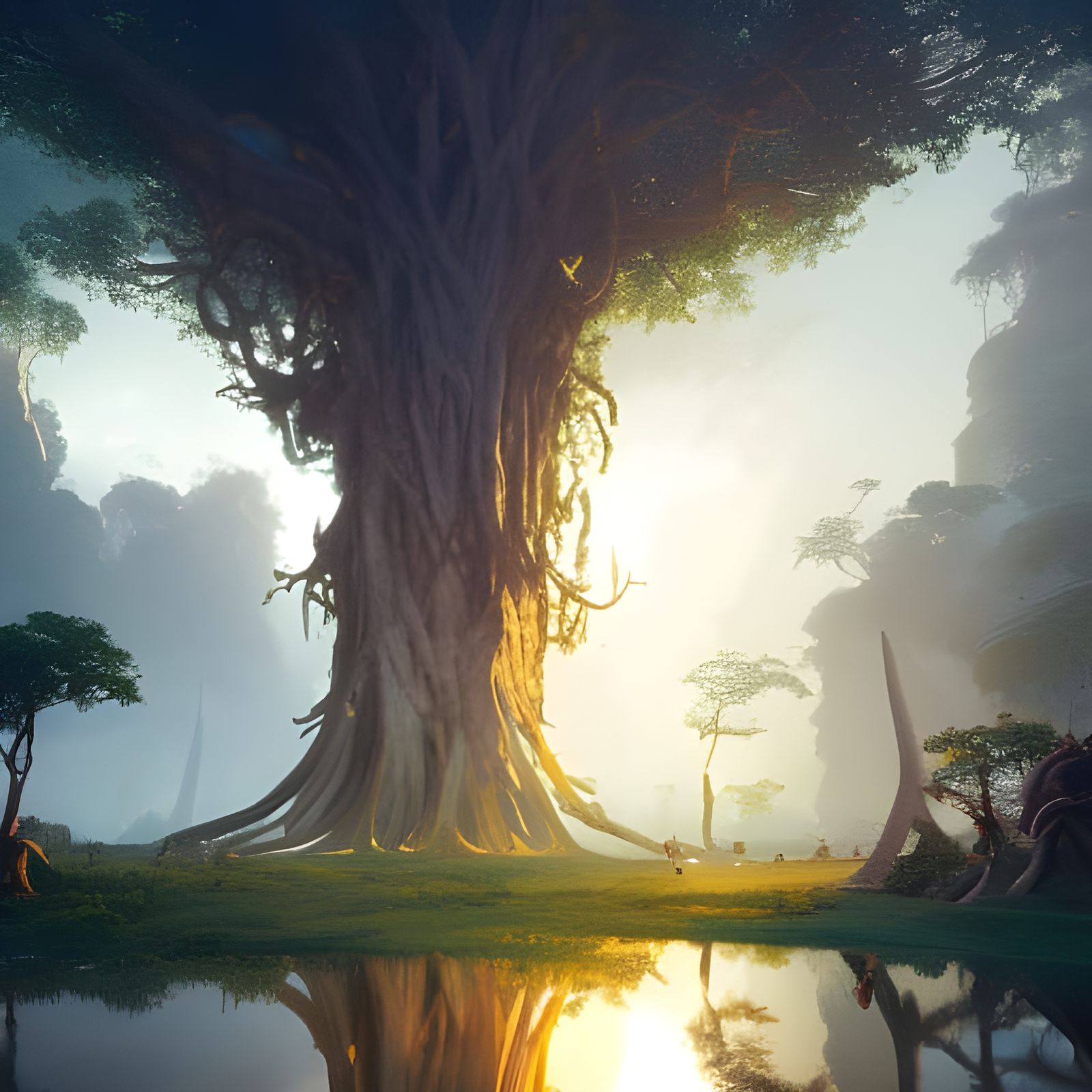 Banyan tree - AI Generated Artwork - NightCafe Creator