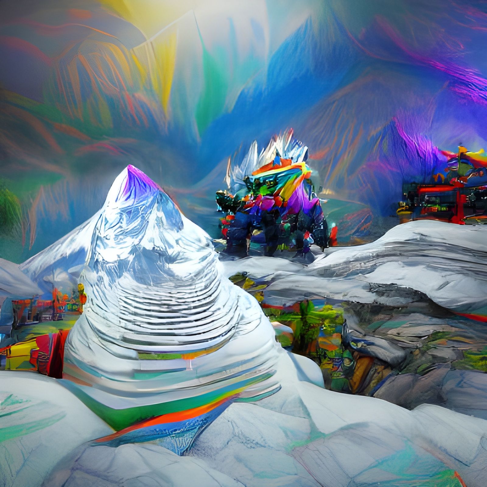 Interdimensional Mountain - AI Generated Artwork - NightCafe Creator