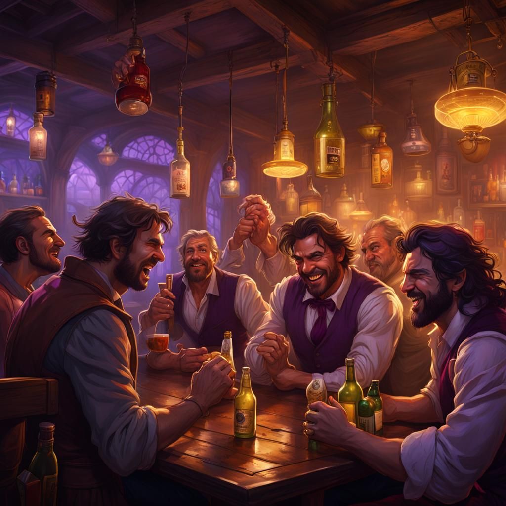 Men's Night Out - AI Generated Artwork - NightCafe Creator