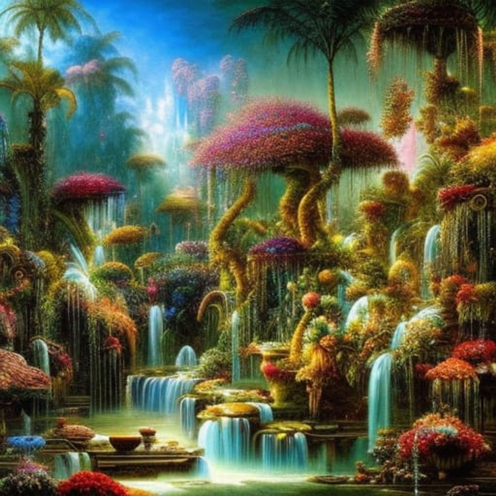 Water Garden - AI Generated Artwork - NightCafe Creator