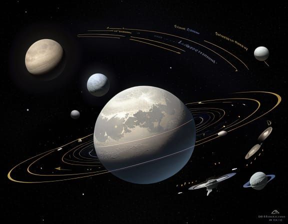 Uranus, the seventh planet of the Solar System, twenty-eight moons ...