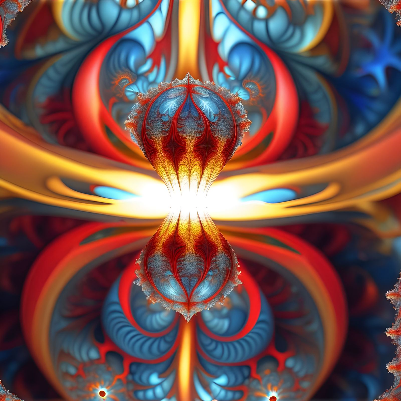Transparent Fractal sphere JWildfire style, Mandelbulb3D style, 16k resolution photorealistic, a ...