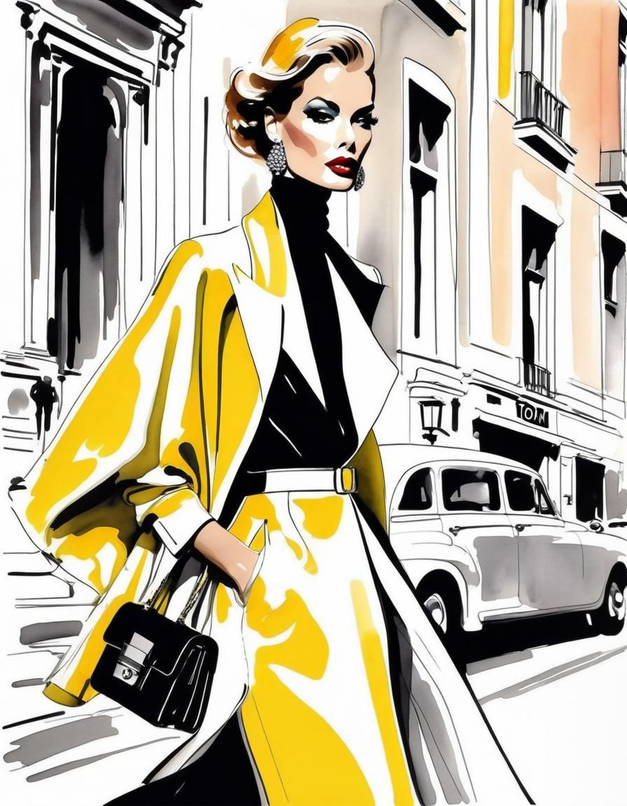 Fashion illustration II - AI Generated Artwork - NightCafe Creator