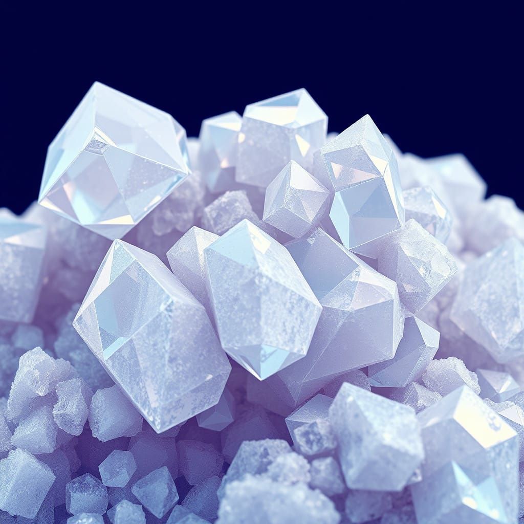 Faceted Salt Crystals in Hyper-Detailed, High-Cont... - AI Art