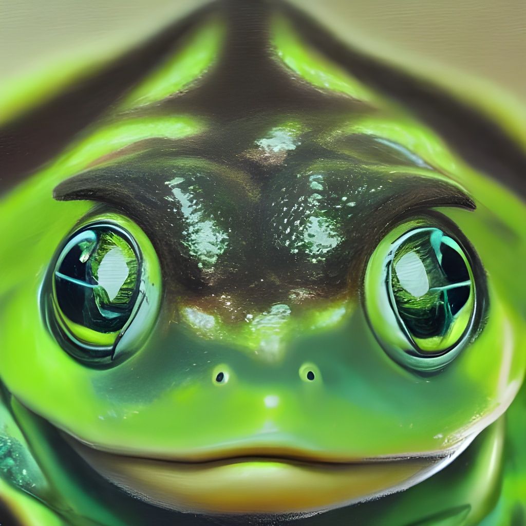 A frog, close-up - AI Generated Artwork - NightCafe Creator