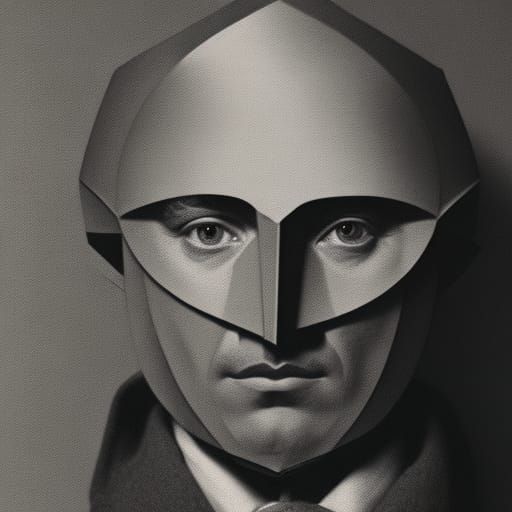 The man in the iron mask, head completely covered, visible eyes ...